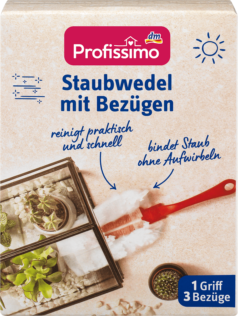 Profissimo Staubwedel mit Bezügen, Set: 1 Griff + 3 Bezüge, 1 St ...