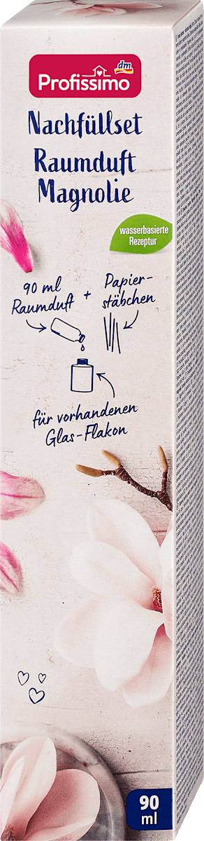 Profissimo Duftstäbchen Nachfüllset Raumduft Magnolie, 90 ml dauerhaft ...