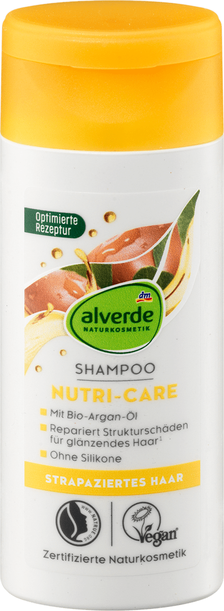alverde NATURKOSMETIK Shampoo Nutri Care Arganöl und Jojoba-Extrakt ...