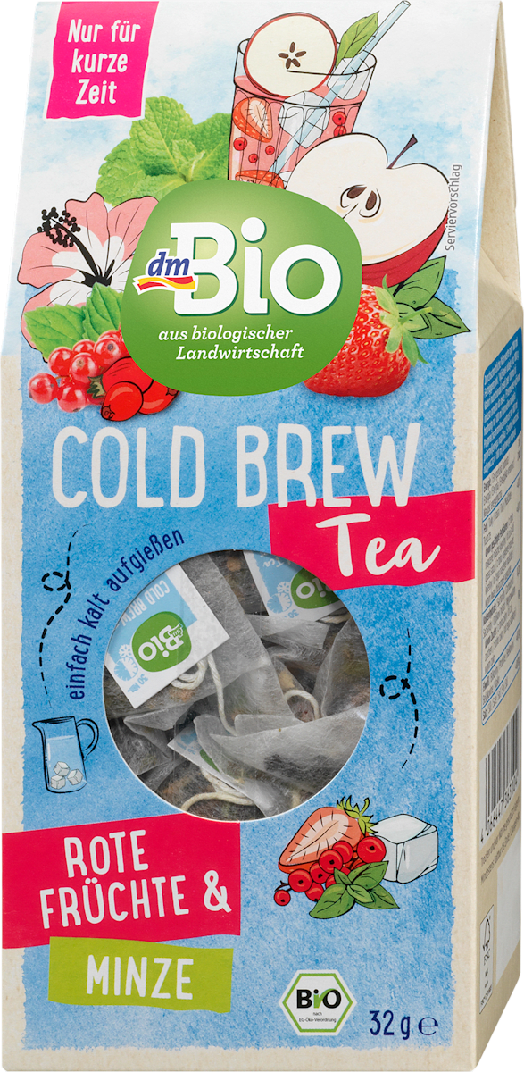 dmBio Cold Brew Tee Rote Früchte und Minze-Geschmack, 32 g | dm.at