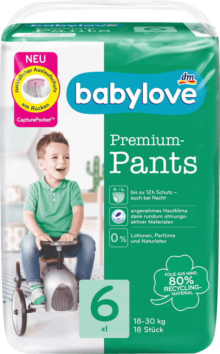 babylove Premium pelene gaćice xxl vel. 6 (18-30 kg), 18 kom. | dm ...