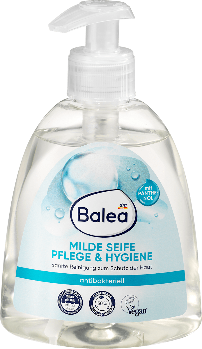 Balea Flüssigseife, milde Seife Pflege & Hygiene, antibakteriell, 300 ...