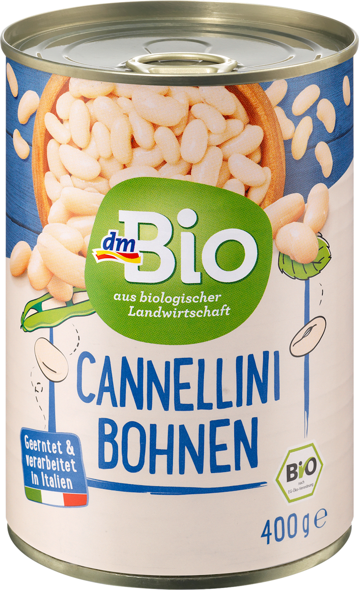 dmBio Bio bel fižol Cannellini, steriliziran, 400 g | dm.si