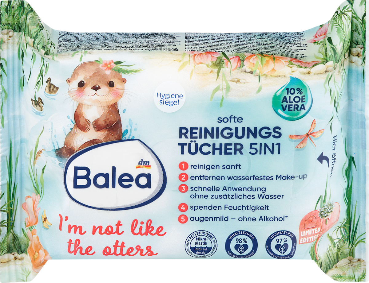 Balea I'm not like the otters vlažne maramice za čišćenje lica, 25 kom ...
