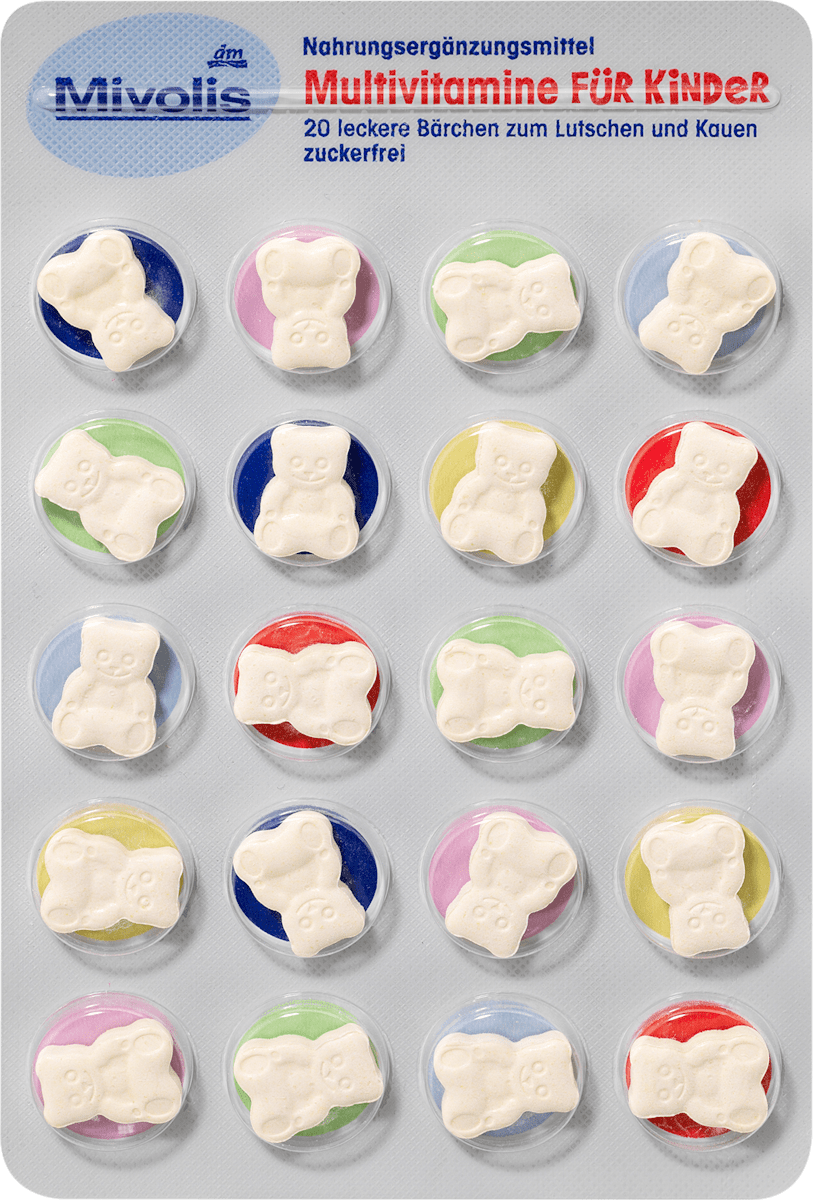 Mivolis Multivitamini za decu - komprimovane tablete za sisanje i žvakanje, dodatak ishrani, sa ...