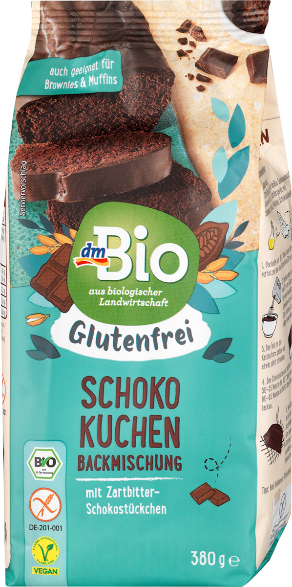 dmBio Preparato bio per torta al cioccolato senza glutine, 380 g | dm ...