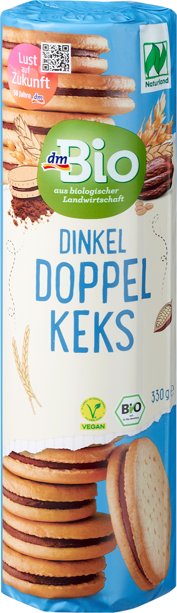 dmBio Kekse, Dinkel Doppelkeks Kakao, Naturland, 330 g dauerhaft ...