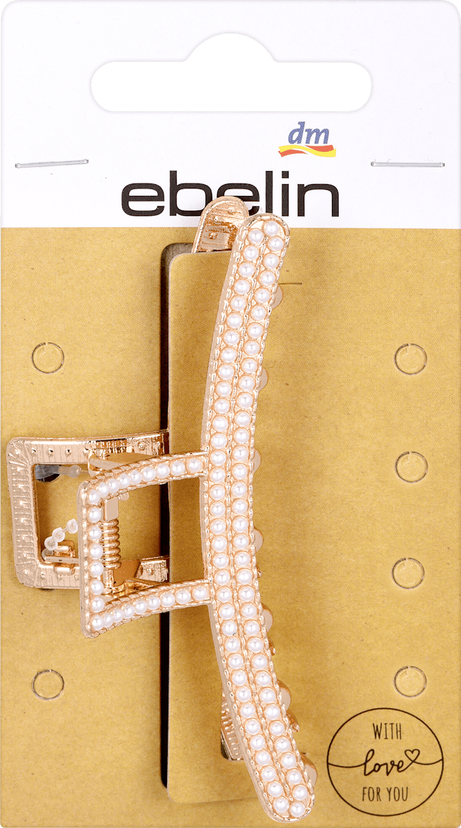 ebelin skřipec do vlasů zlatý s perlami, 1 ks | dm.cz
