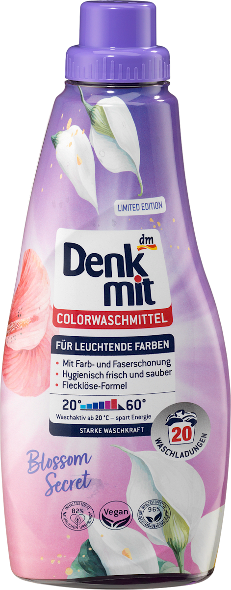 Denkmit Colorwaschmittel flüssig Blossom Secret, 1 l dauerhaft günstig ...