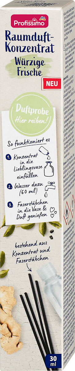 Profissimo Duftstäbchen Nachfüllset Raumduft-Konzentrat Würzige Frische ...
