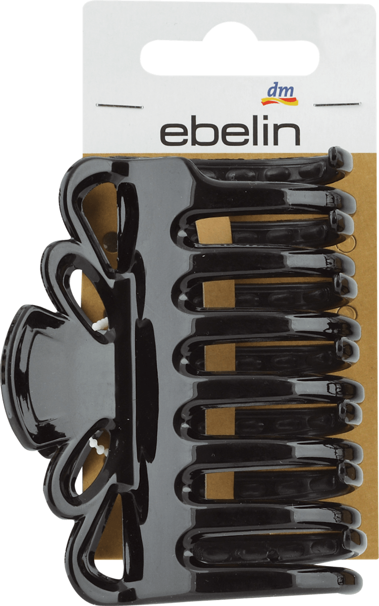 ebelin Štipec do vlasov mašľa, lesklý - čierny, 1 ks | mojadm.sk