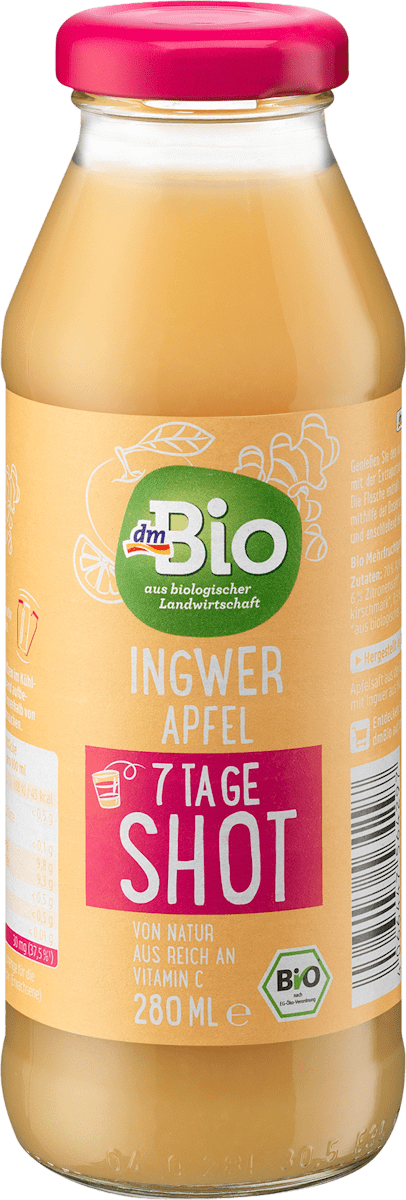 dmBio Ingwer Shot Apfel 7 Tage, 280 ml | dm.at