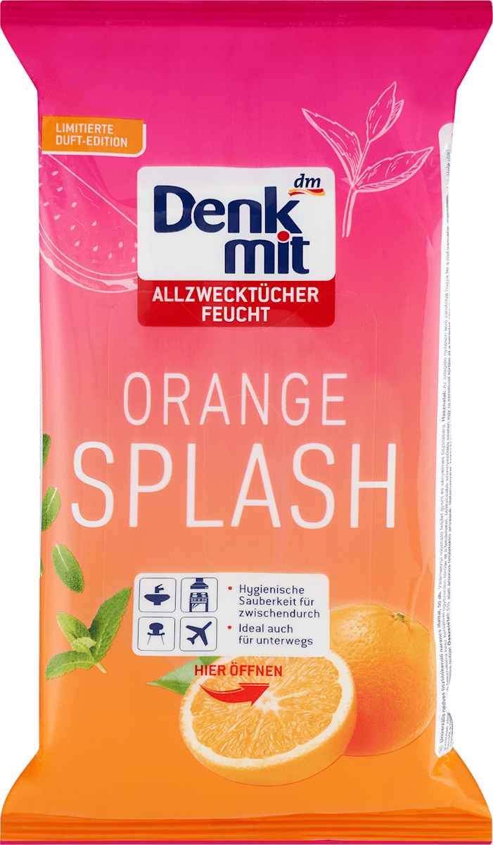Denkmit ORANGE SPLASH univerzalne vlažne maramice za čišćenje, 50 kom ...