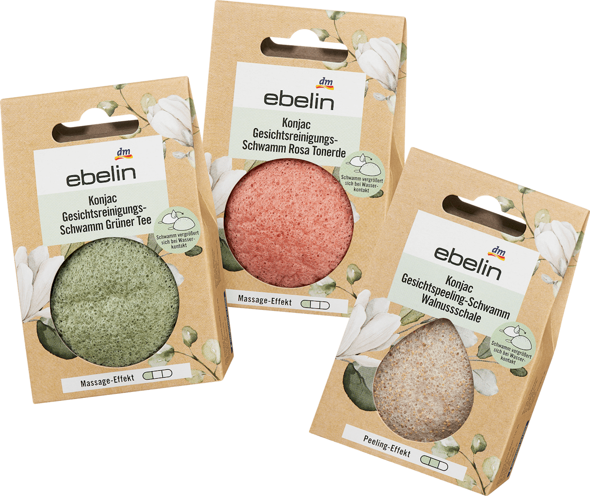 ebelin konjaková čisticí houba na obličej, 1 ks | dm.cz
