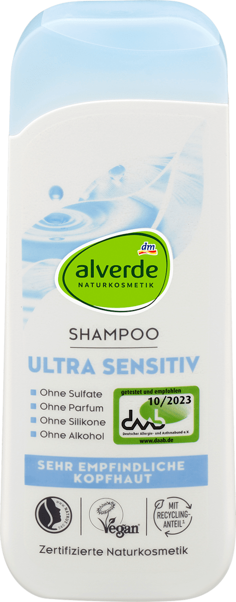alverde NATURKOSMETIK Shampoo Ultra Sensitiv, 200 ml dauerhaft günstig ...