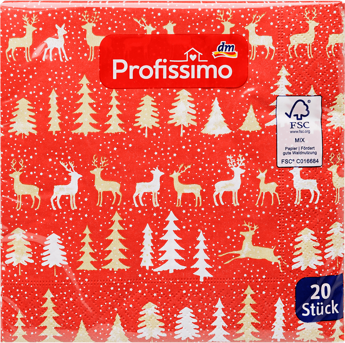 Profissimo Serviete z motivom jelenčkov, 20 kos | dm.si