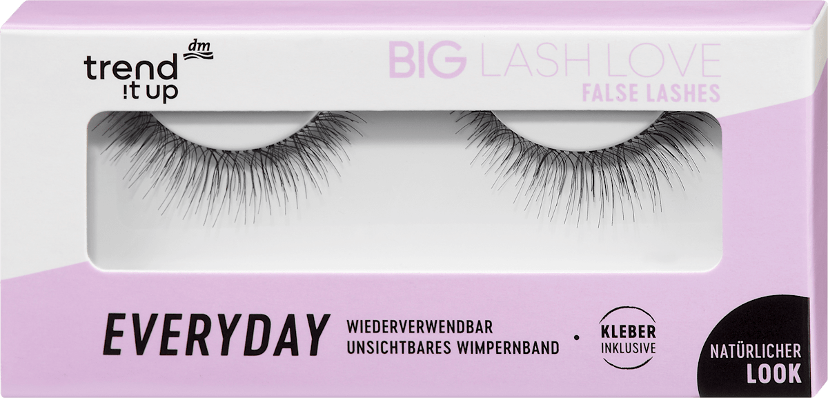 trend !t up Künstliche Wimpern Big Lash Love False Everyday (1 Paar), 1 ...