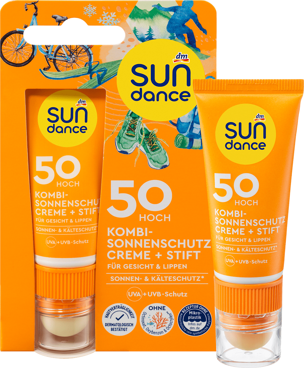 sundance Слънцезащитен крем за лице + стик за устни SPF 50, 1 бр. | dm ...