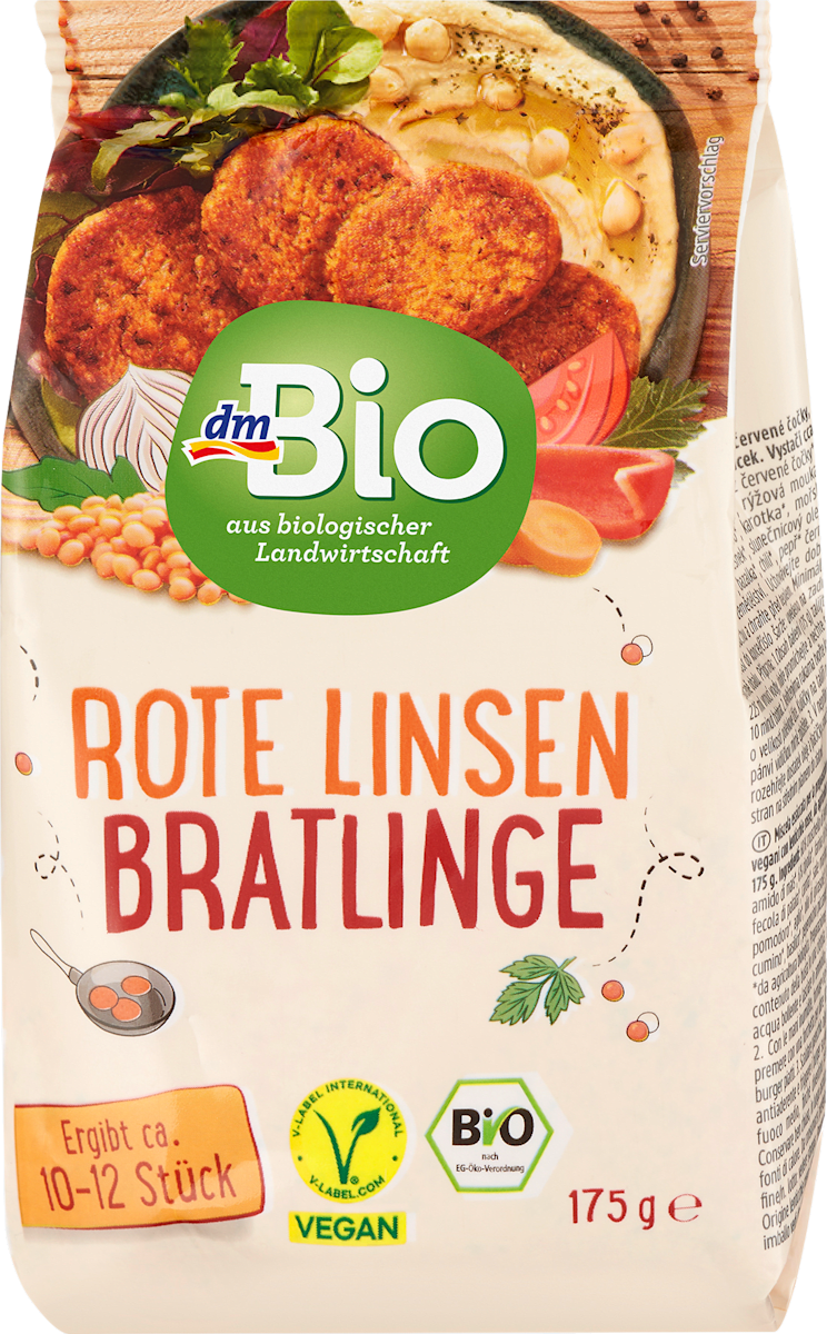 dmBio Vegetarisches Hack Rote Linsen Bratlinge, 175 g | dm.at