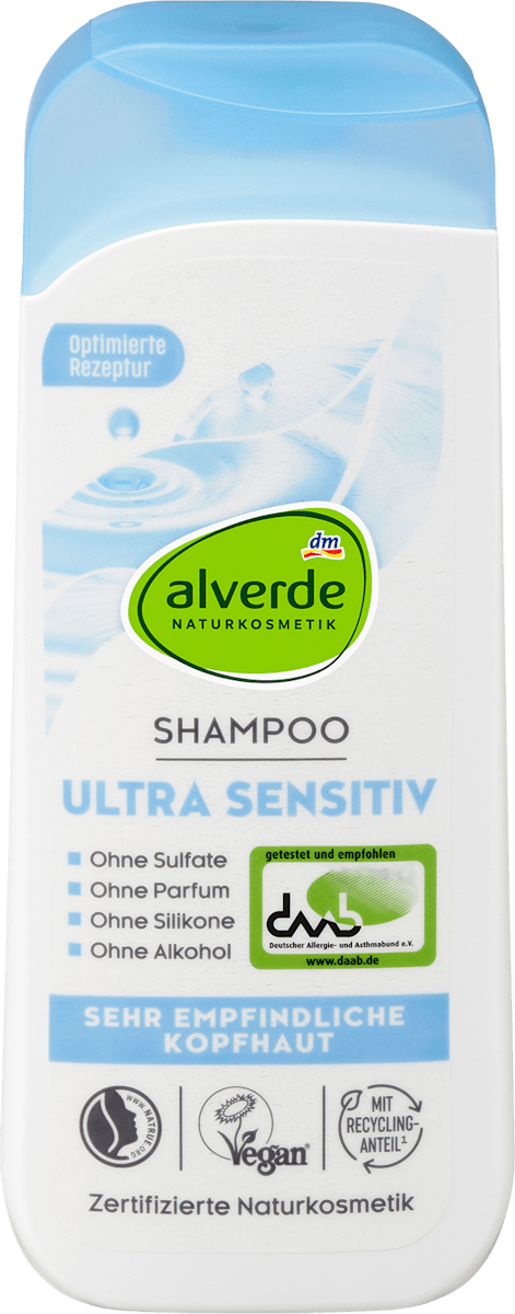 alverde NATURKOSMETIK Šampon za lase ULTRA SENSITIV, 200 ml | dm.si