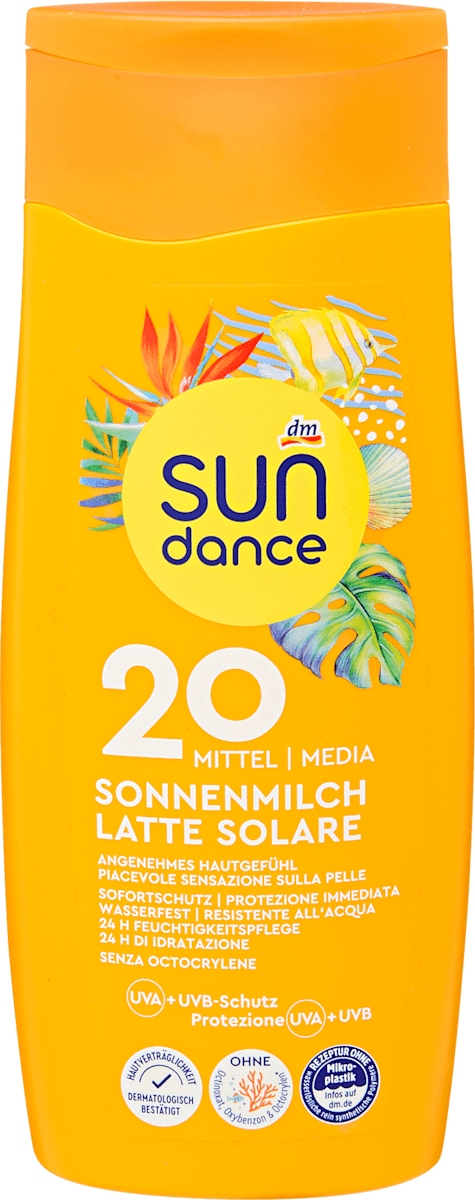 sundance Слънцезащитно мляко SPF 20, 200 ml | dm България