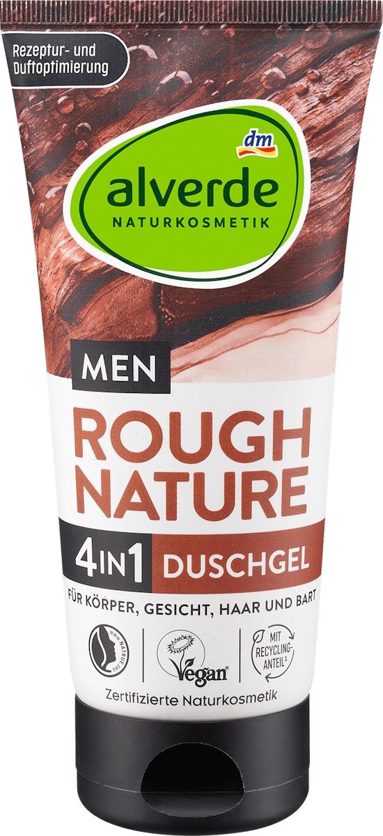 alverde NATURKOSMETIK MEN 4in1 Rough Nature gel za tuširanje, 200 ml ...