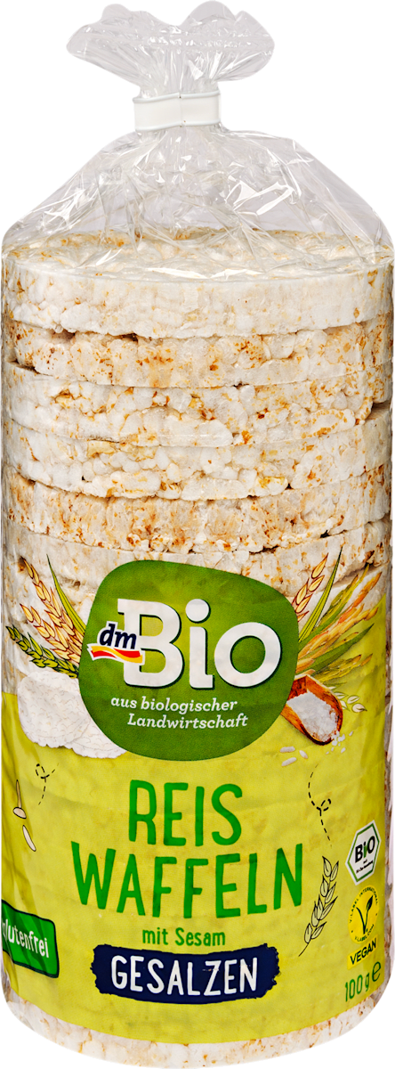 dmBio Bio puffasztott sós rizsszelet szezámmal, 100 g | dm.hu