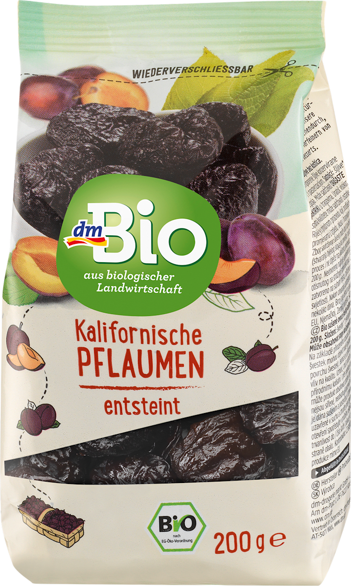 dmBio Kalifornijske šljive bez koštica, sušene, 200 g | dm.rs