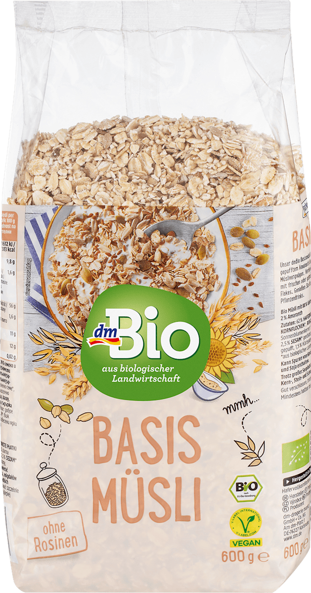dmBio Bazični musli, 600 g | dm.rs