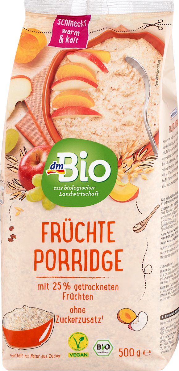 dmBio Porridge, Früchte, 500 g dauerhaft günstig online kaufen | dm.de