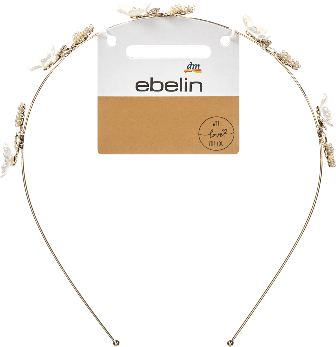 ebelin Haarreif Metall mit Blumenapplikationen Gold-Optik, 1 St dauerhaft günstig online kaufen ...