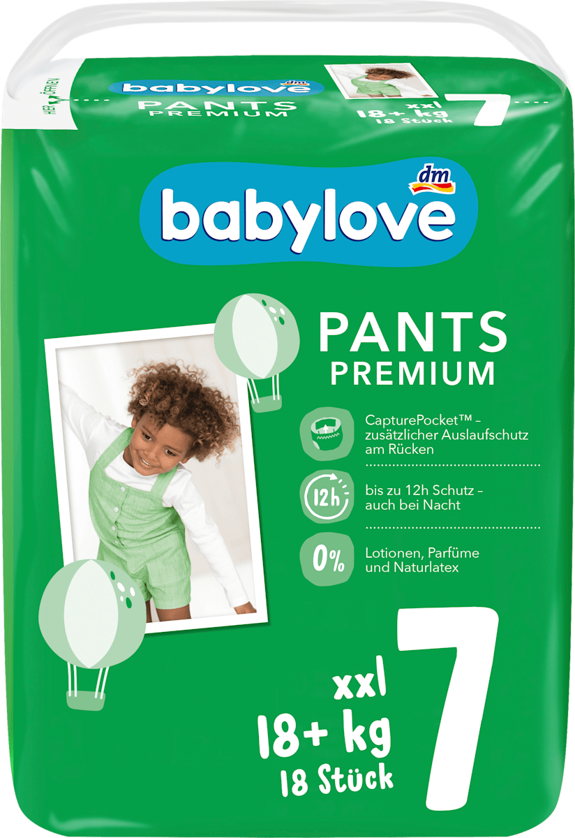 babylove Premium pelene gaćice xxl vel. 7 (18+ kg), 18 kom. | dm.hr