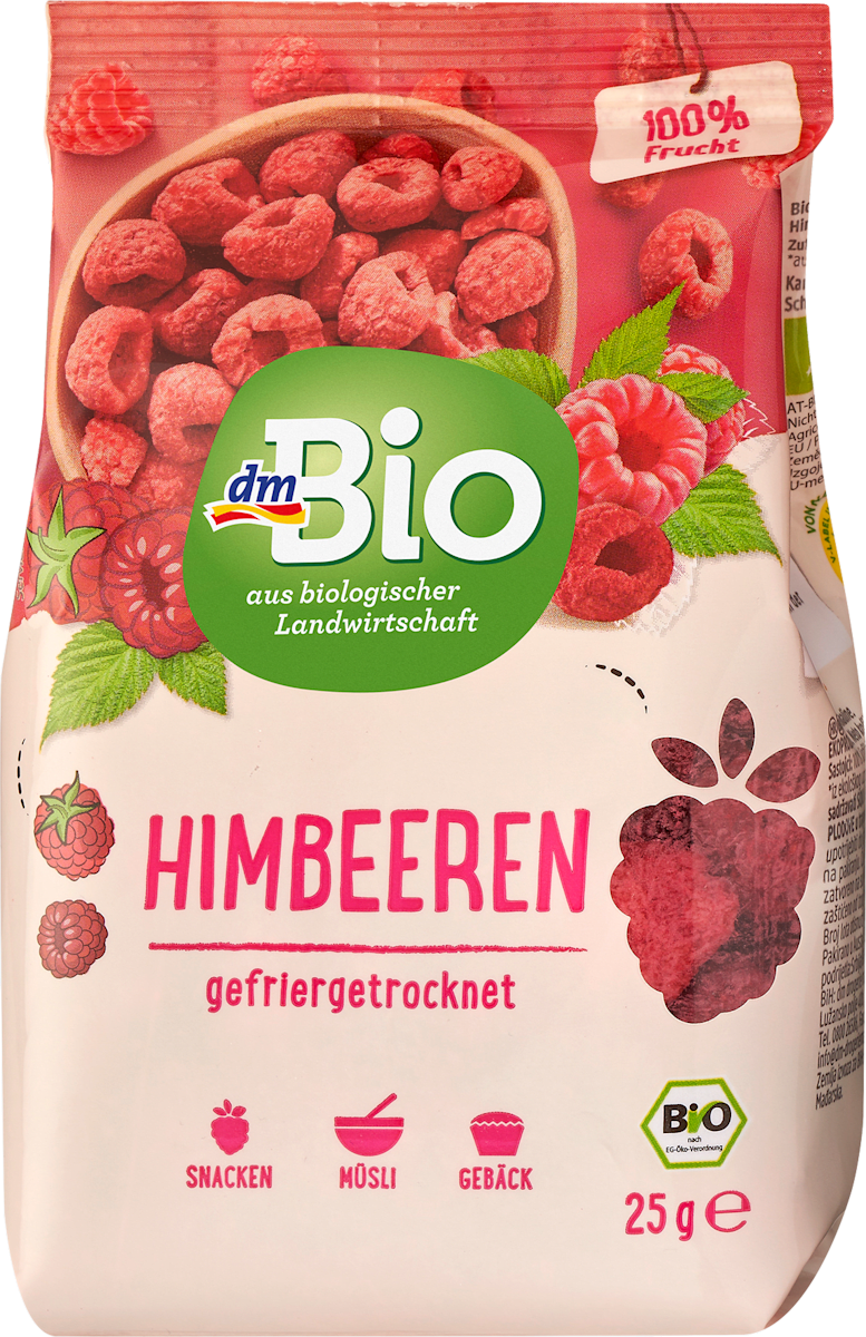 dmBio Bio liofilizált málna, 25 g | dm.hu