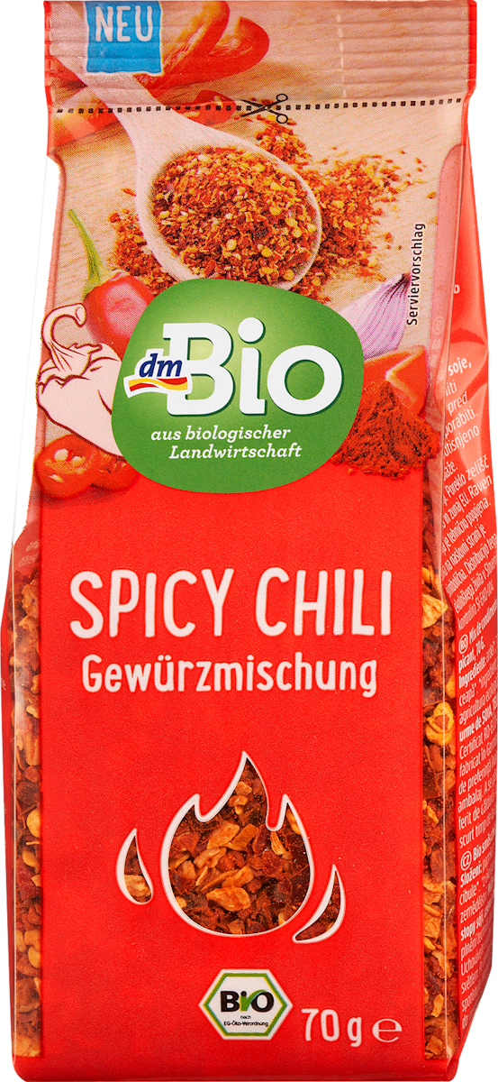 dmBio Mix di spezie BIO con peperoncino piccante, 70 g | dm Italia