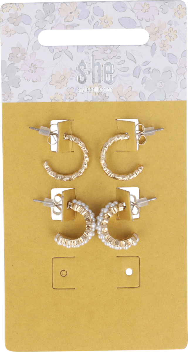 s-he stylecollection Creolen Ohrstecker-Set klein mit Perlen, 4 St | dm.at