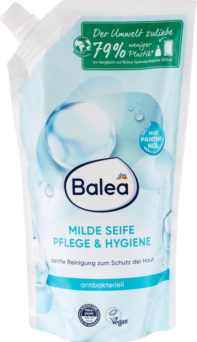 Balea Flüssigseife, milde Seife Pflege & Hygiene, antibakteriell ...