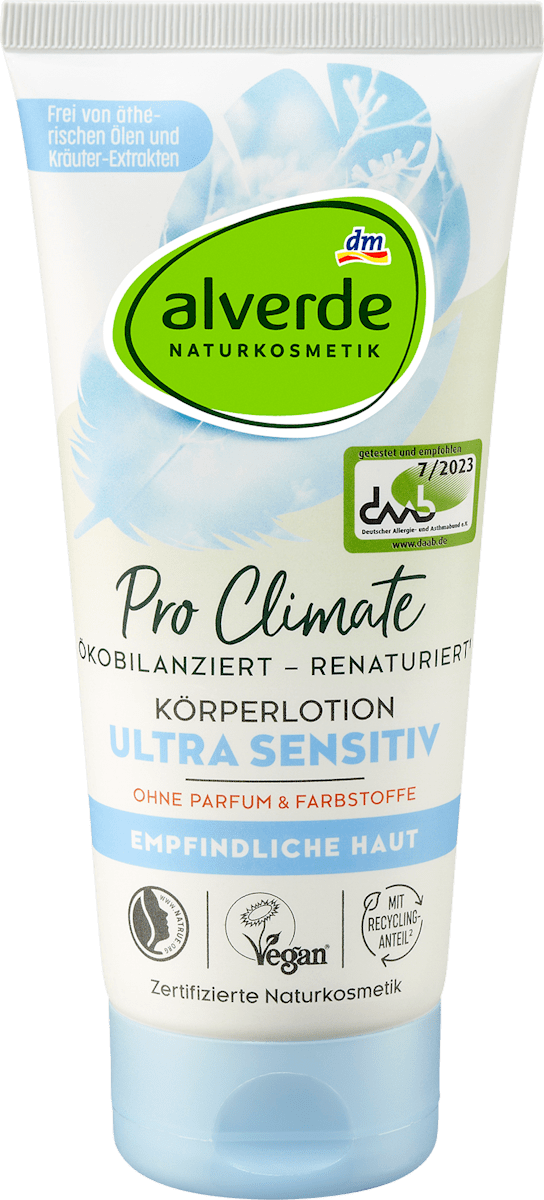 alverde NATURKOSMETIK Pro Climate Körperlotion Ultra Sensitiv, 200 ml ...