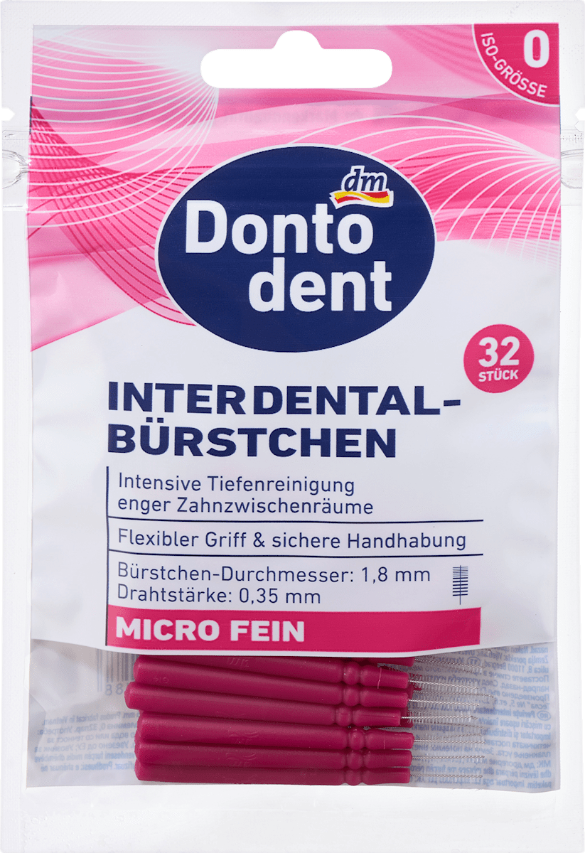 Dontodent Periuțe interdentare ISO 0, 32 buc | dm.ro