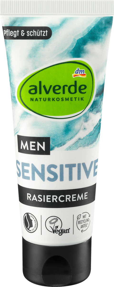 alverde NATURKOSMETIK MEN Cremă de ras SENSITIVE, 75 ml | dm.ro