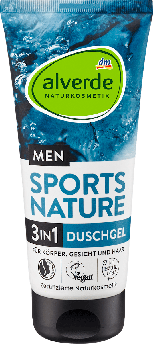 alverde NATURKOSMETIK MEN Душ гел 3 в 1 Sports Nature, 200 ml | dm България