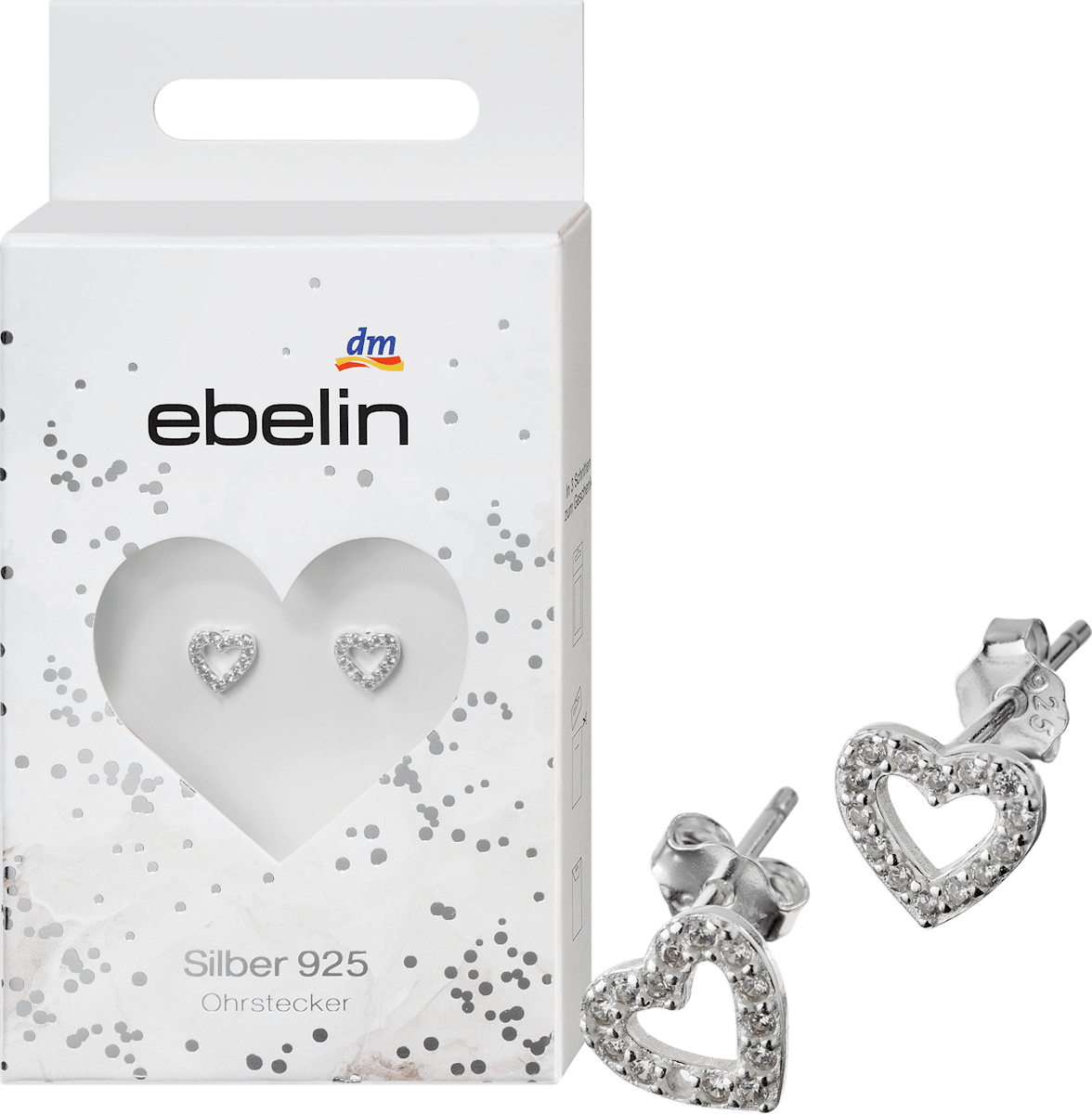 ebelin Ohrstecker 925 Silber Herzform, 2 St dauerhaft günstig online ...