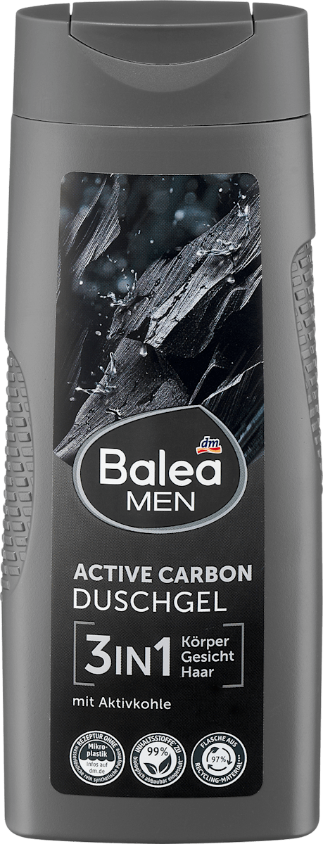 Balea MEN Душ гел 3в1 Active Carbon, 300 ml | dm България