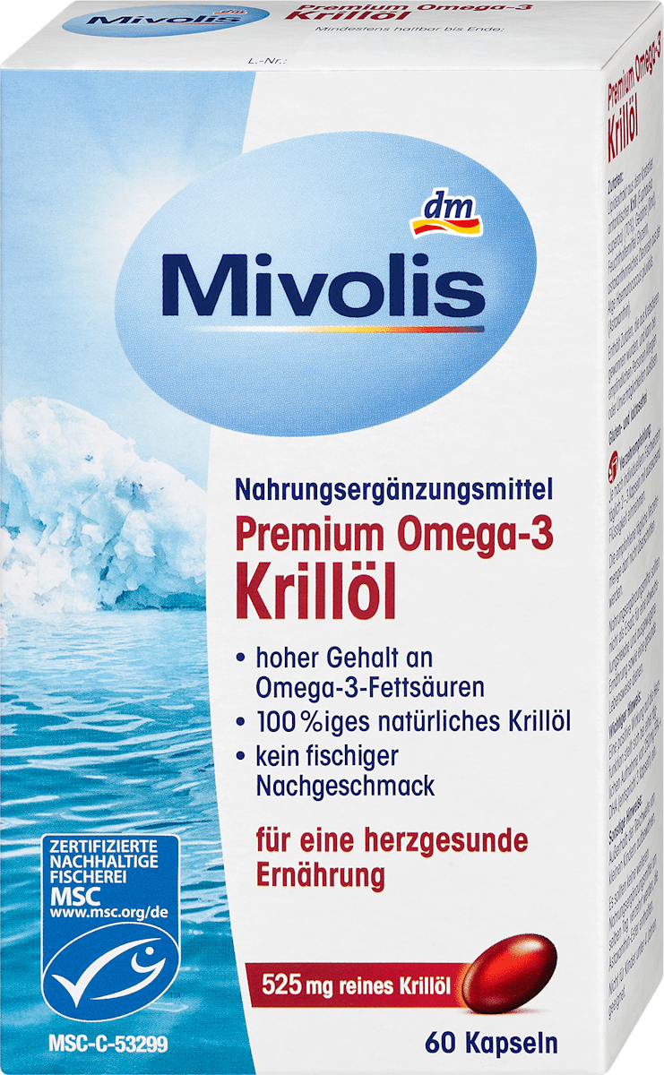 Mivolis Premium Omega-3 Krillöl, Kapseln 60 St, 45 g dauerhaft günstig ...
