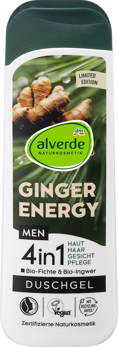 alverde MEN Duschgel 4in1 Ginger Energy, 250 ml | dm.at