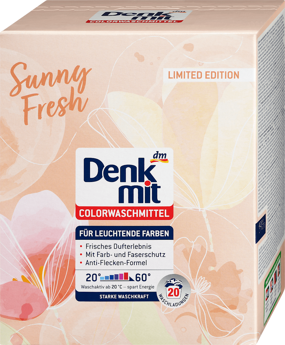 Denkmit Colorwaschmittel Pulver Sunny Fresh, 1,3 kg dauerhaft günstig ...