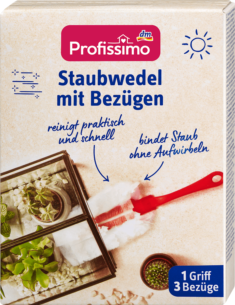 Profissimo Set za brisanje prašine – 3 navlake + držač, 1 kom. | dm.hr