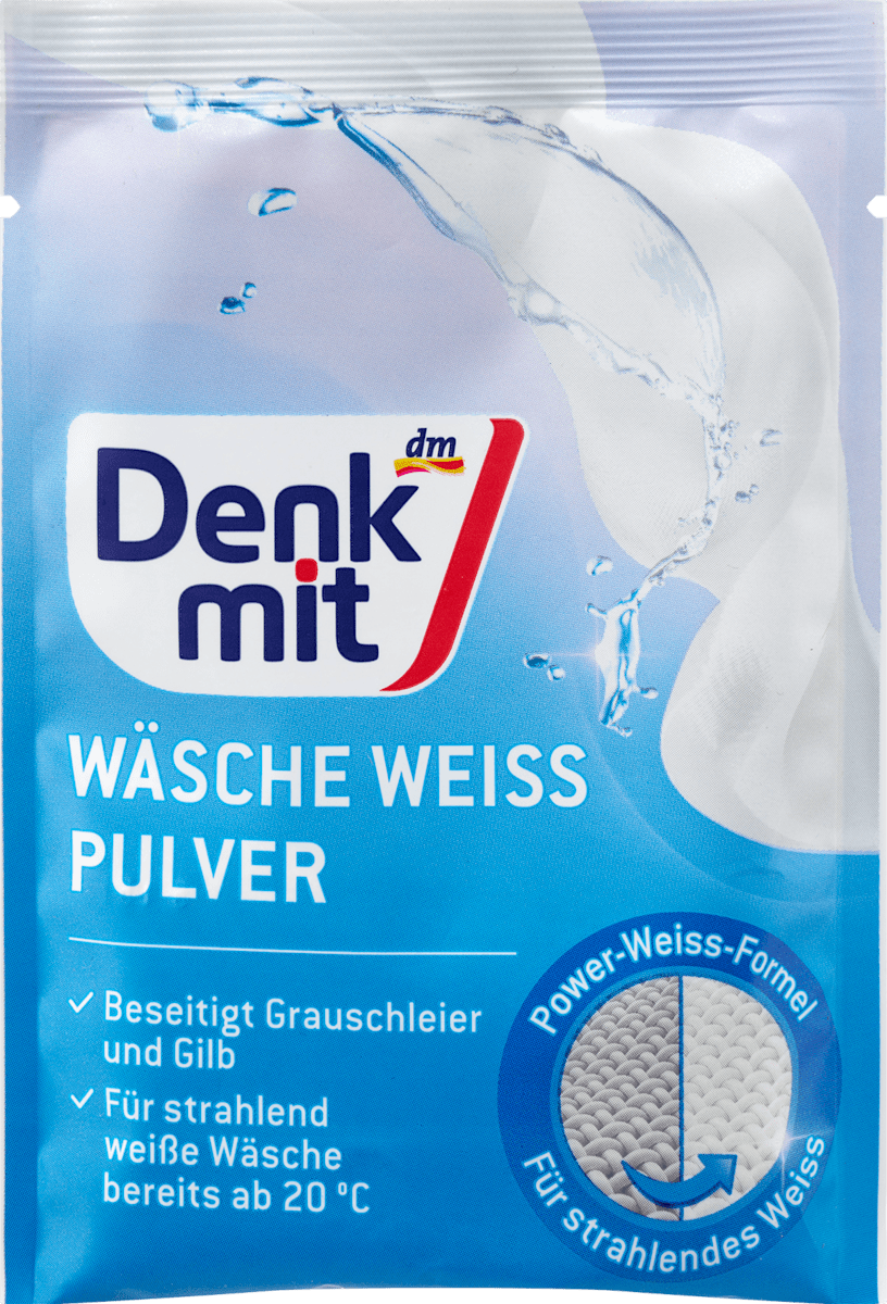 Denkmit Pralni prašek za bleščečo belino perila Wäsche-Weiss, 50 g | dm.si