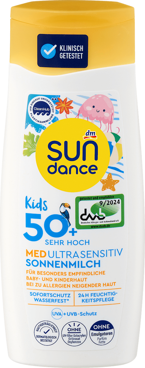 SUNDANCE Sonnenmilch Kids MED ultra sensitiv LSF 50+, 200 ml dauerhaft ...