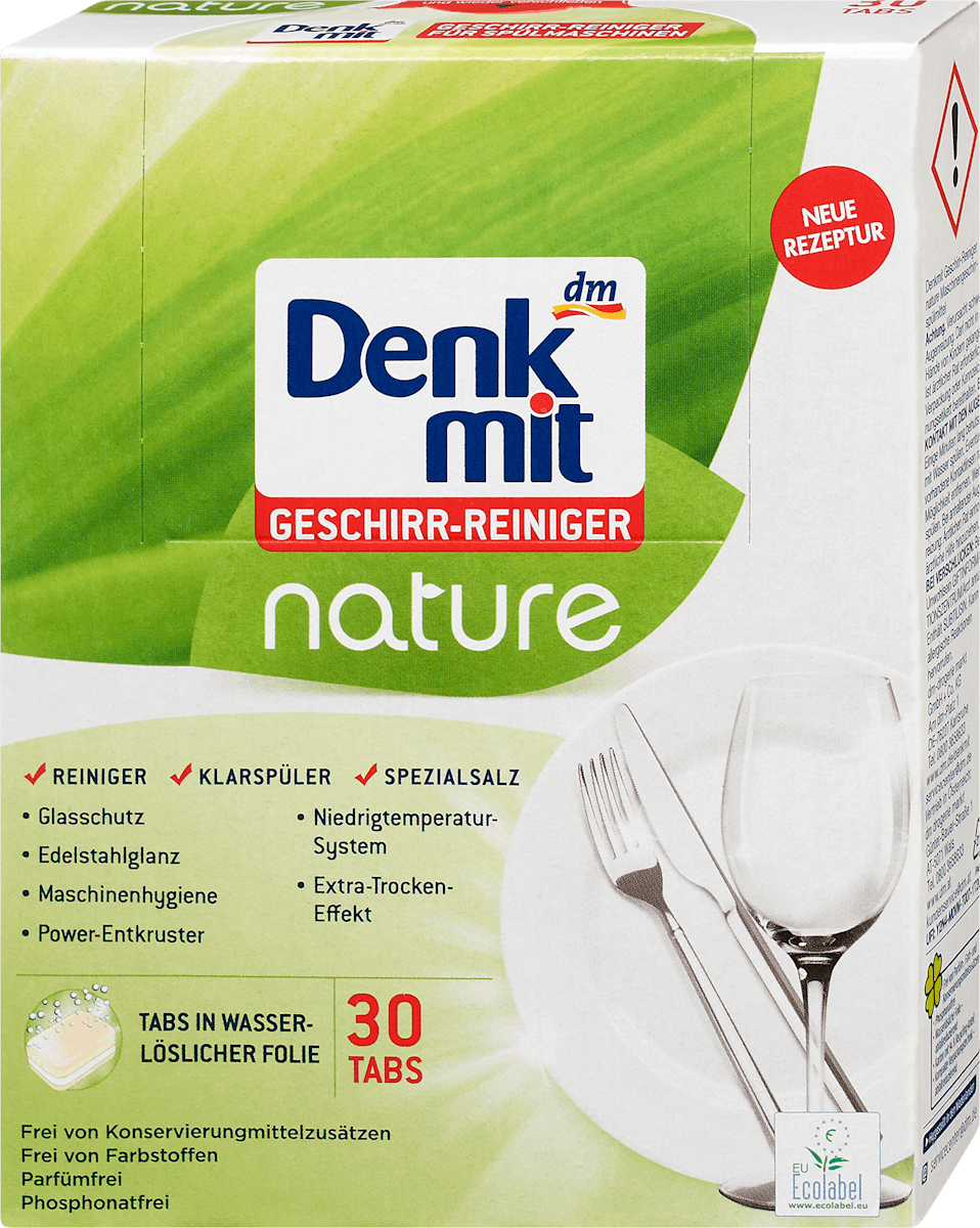 Denkmit nature tablety do myčky, 30 ks | dm.cz
