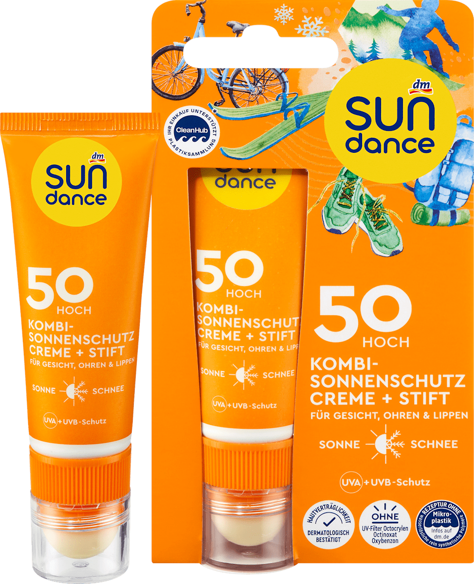 sundance Слънцезащитен комплект за лице: крем + стик, SPF 50, 1 бр ...